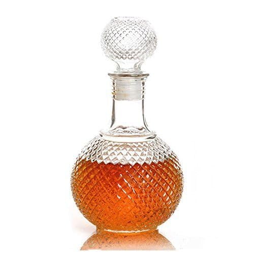 Domingo Hub Decanter Clear Glass European Style Round Decanter for ...