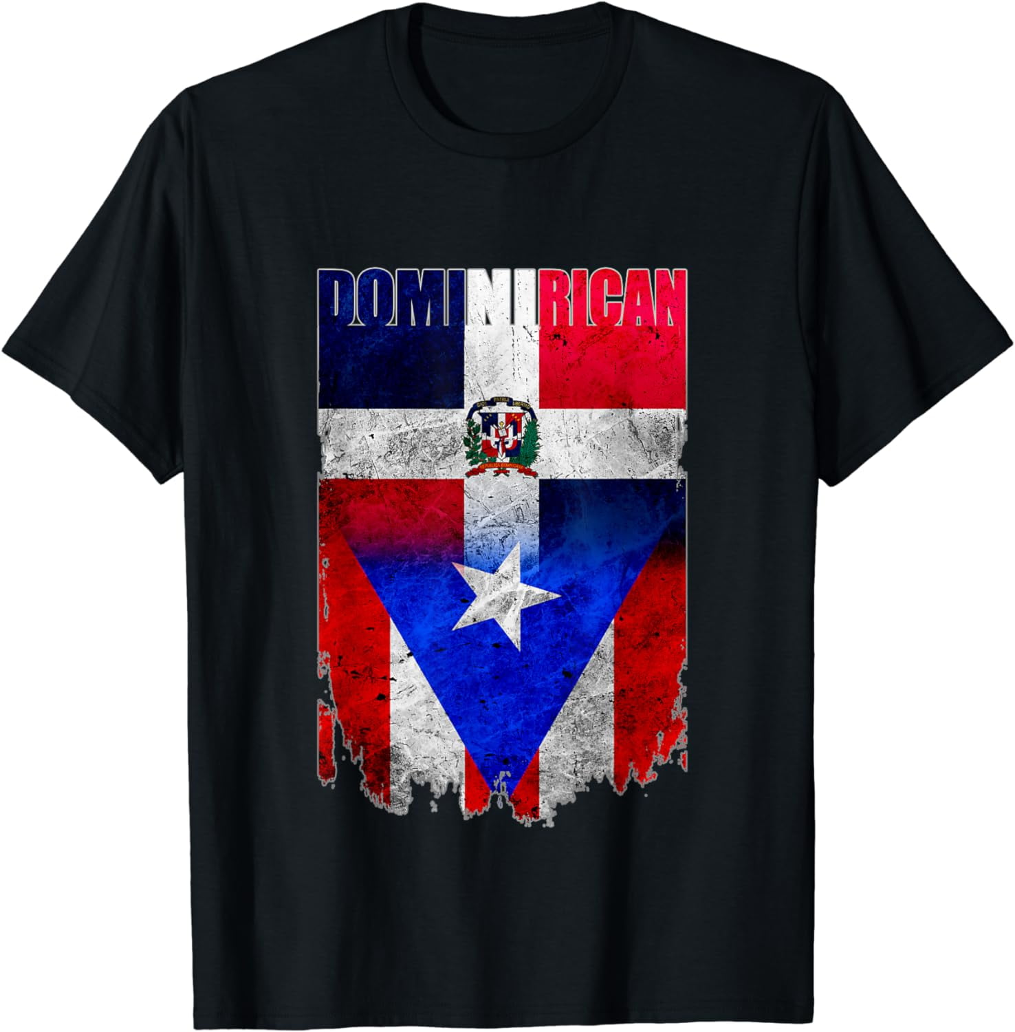DominiRican Dominican and Puerto Rican Flag Dominican Flag T-Shirt ...