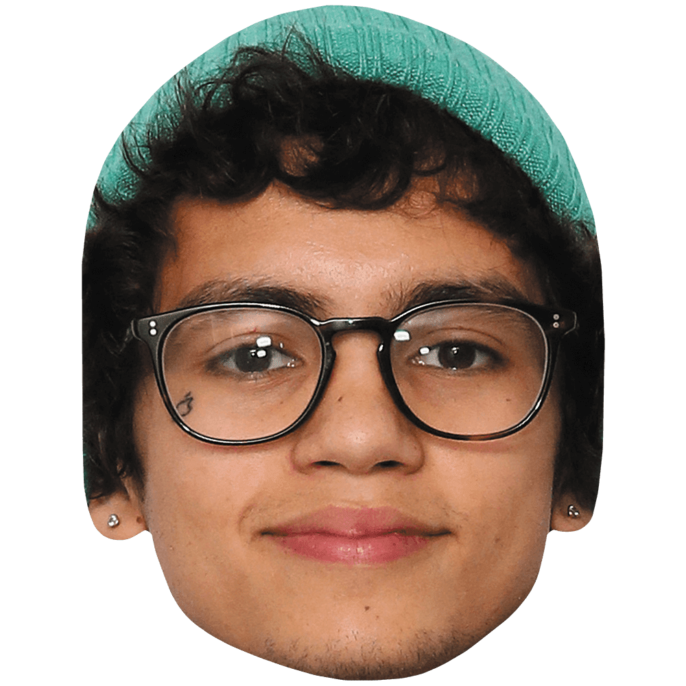 Dominic Fike (Glasses) Celebrity Mask, Flat Card Face, Fancy Dress Mask ...