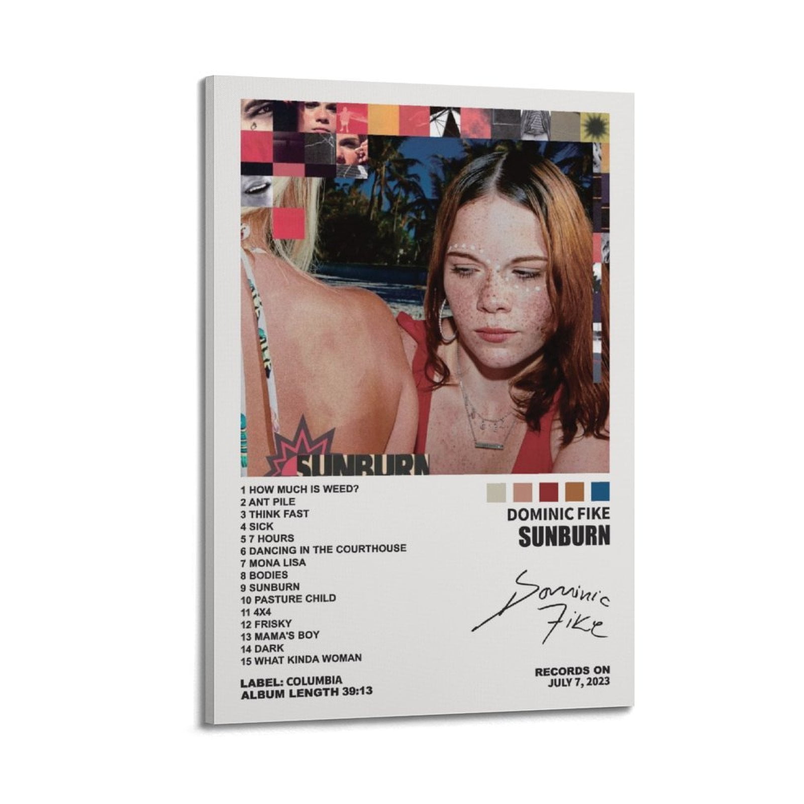 Dominic Fike Poster Sunburn Album Cover Posters Anime Star Music ...