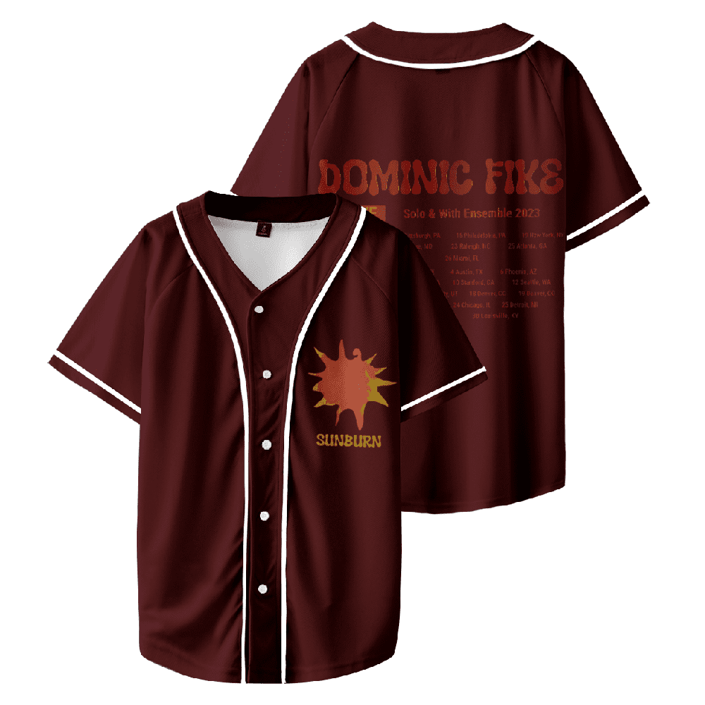 Dominic Fike Sunburn Baseball Jersey 3D Print Summer Hip Hop Man/Woman ...