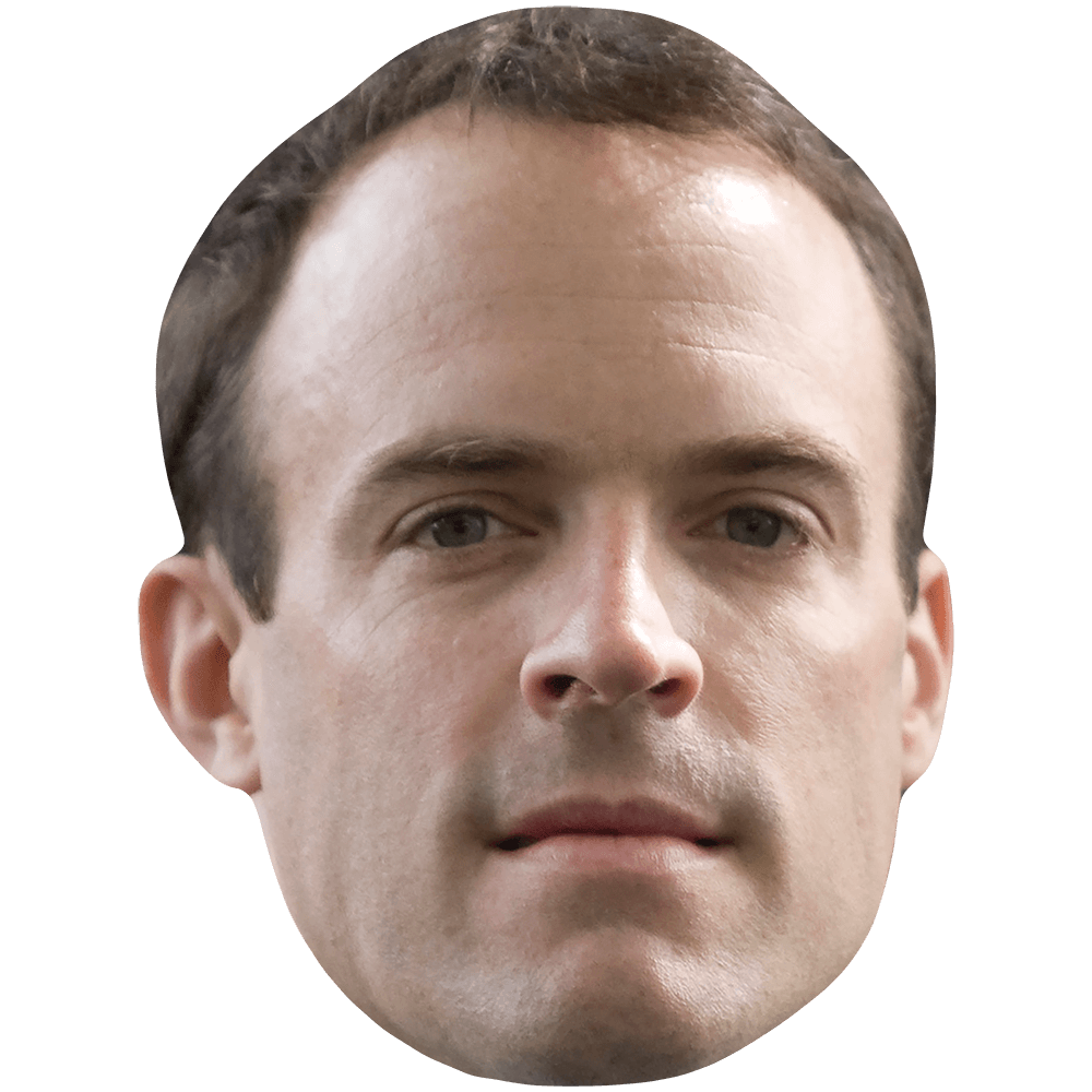 Dominic Raab (Brown Hair) Celebrity Mask, Flat Card Face, Fancy Dress ...
