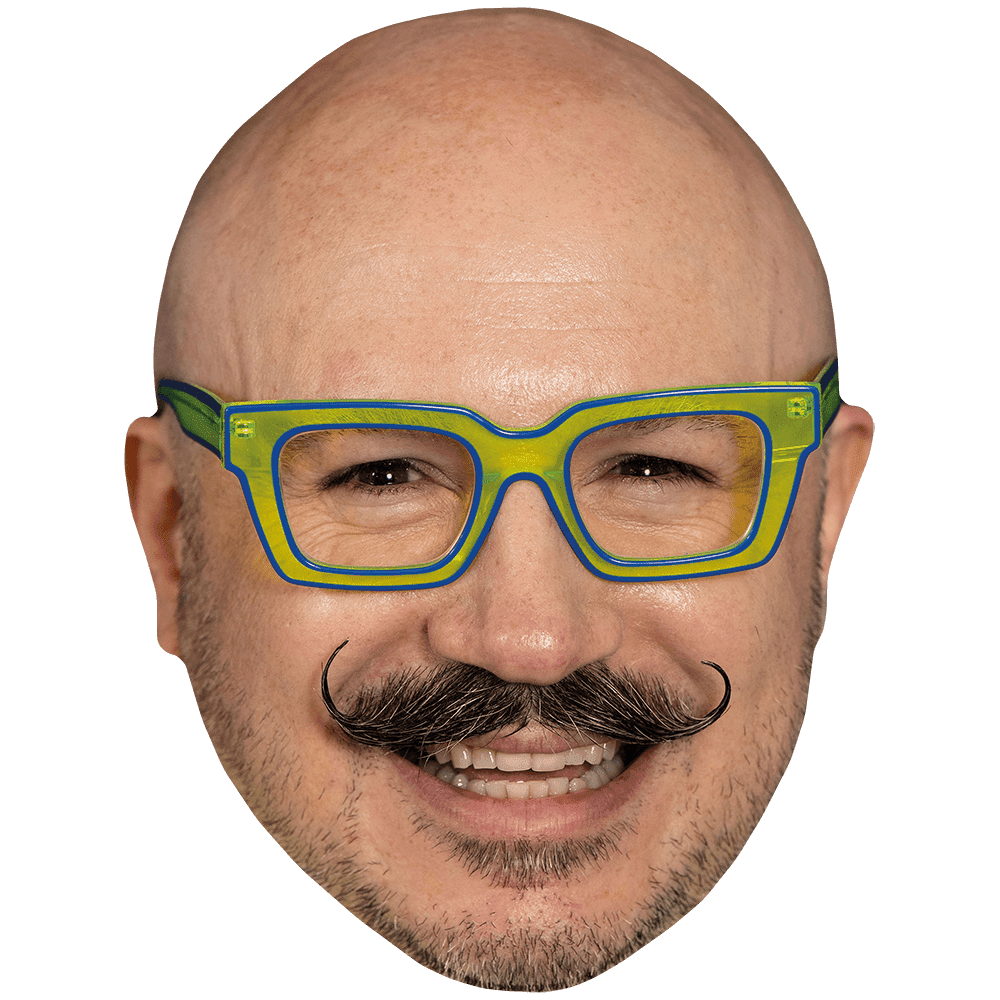 Dominic Skinner (Glasses) Big Head. Larger than life mask. - Walmart.com