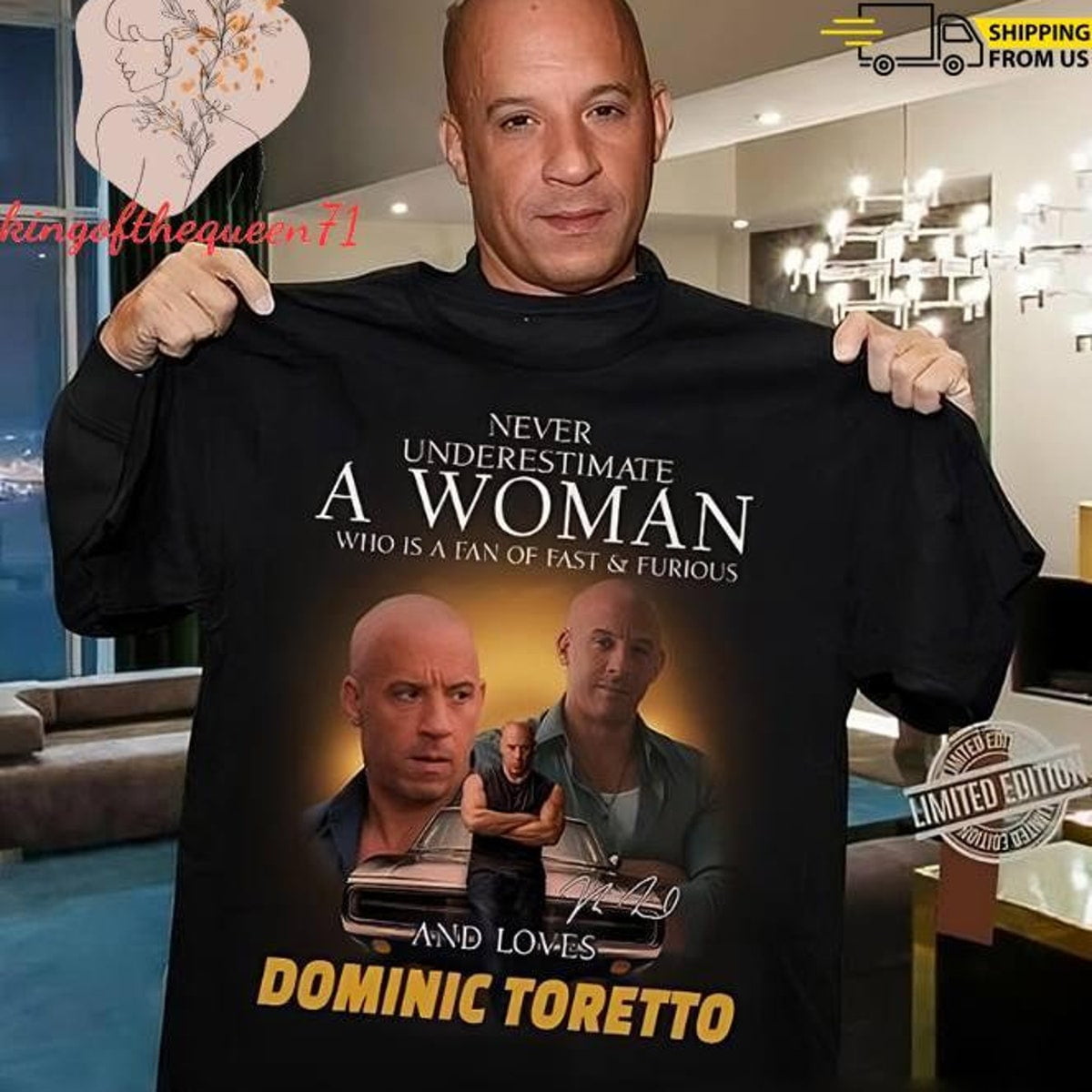 Dominic Toretto T-Shirt, Never Underestimate A Woman Fast And Furious ...