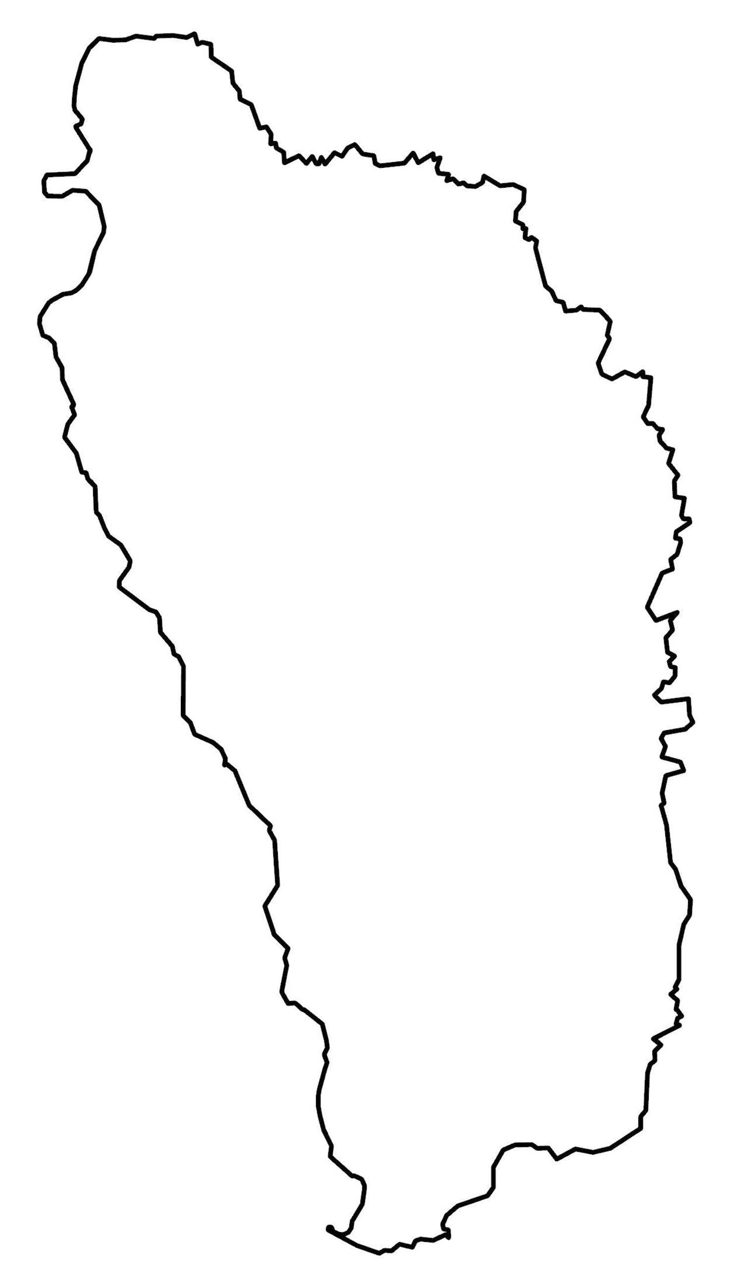 Dominica Blank Outline Map GLOSSY POSTER PICTURE PHOTO PRINT BANNER ...