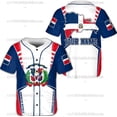 Dominica Republic Custom Name Baseball Jersey Summer New Fashion 3D ...