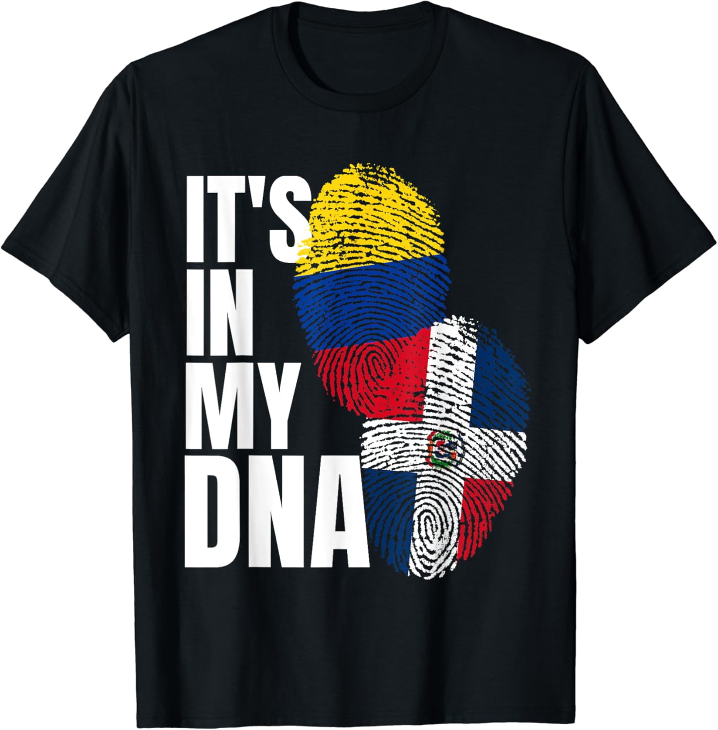 Dominican And Colombian Mix DNA Flag Heritage T-Shirt - Walmart.com