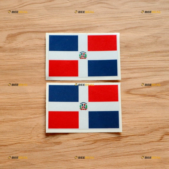 Dominican Country Flag Sticker Decal Vinyl - 2 Pack Reflective, 4 ...
