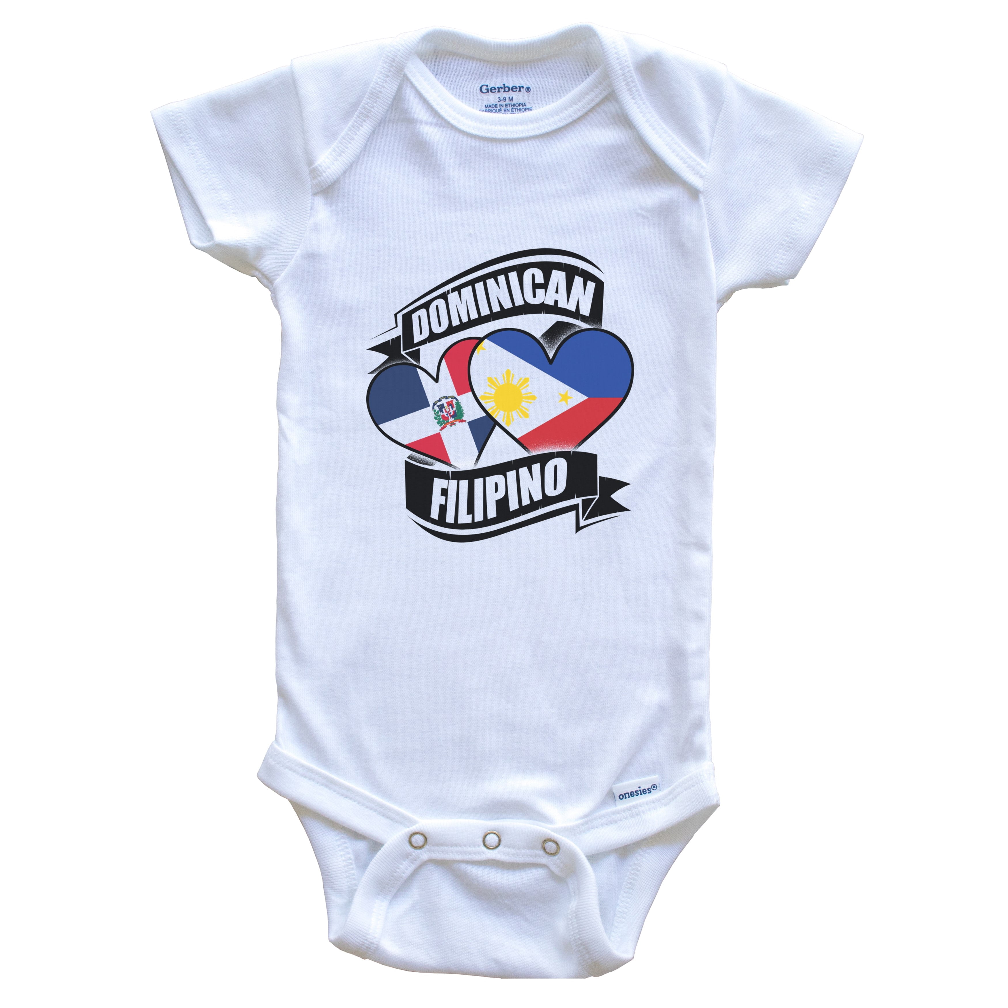 Dominican Filipino Heart Dominican Republic Philippines Flag Baby ...