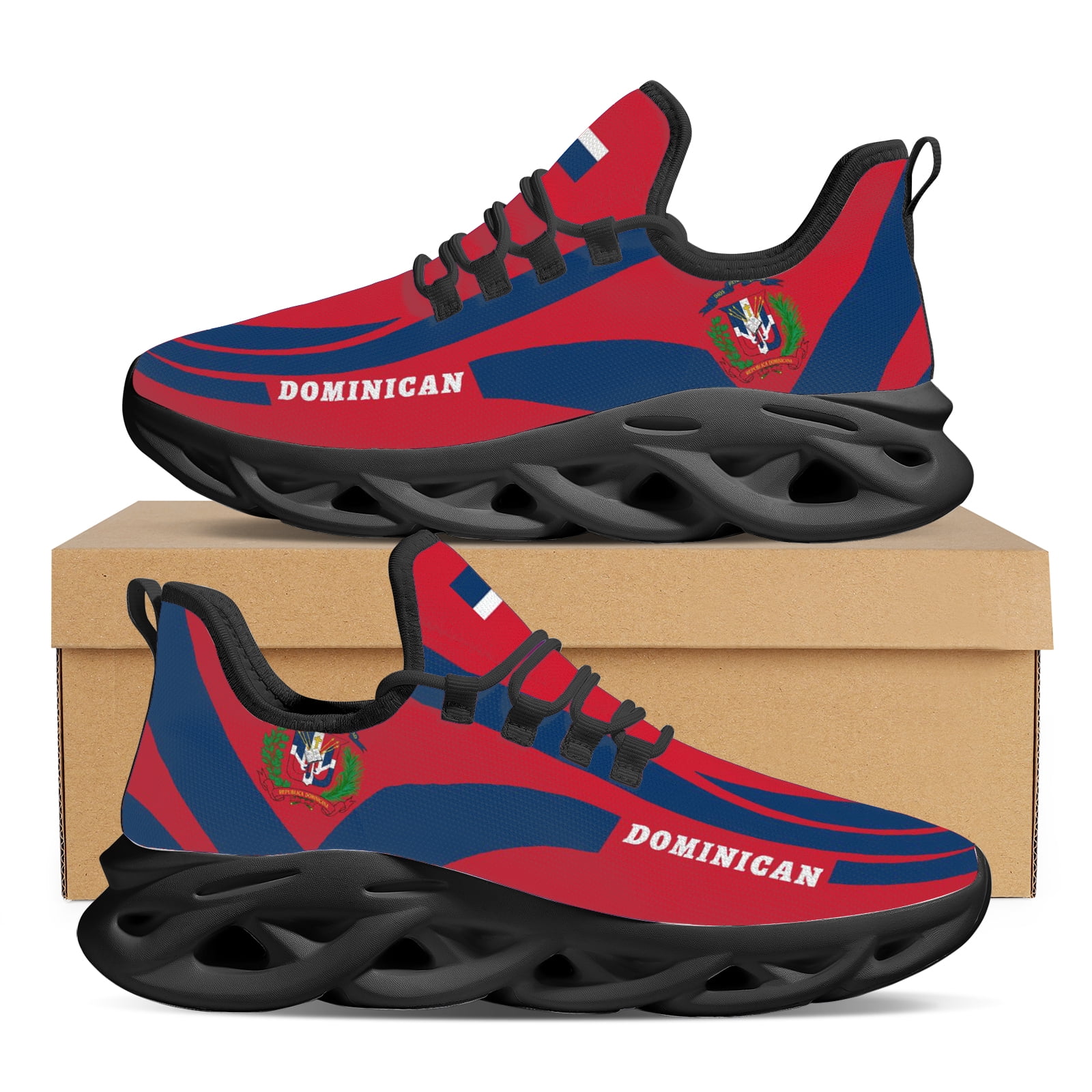 Dominican Flag National Emblem Design Lightweight Breathable Platform ...