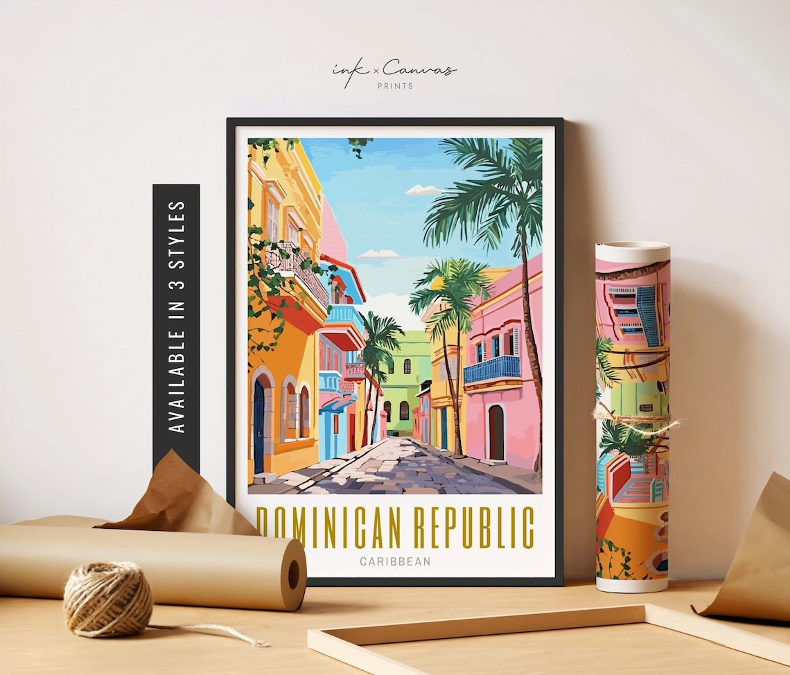 Dominican Republic Art Poster Santo Domingo Dominican Republic Poster ...