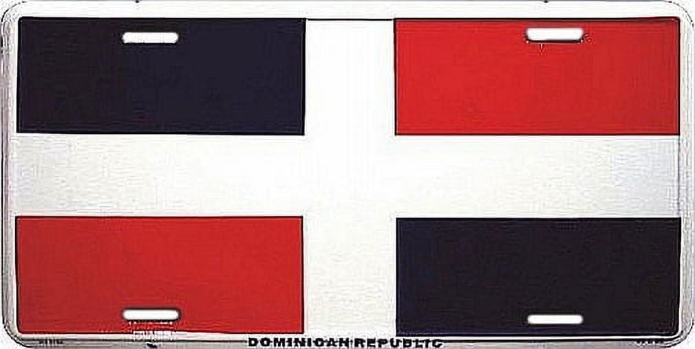 Dominican Republic Flag License Plate - Walmart.com