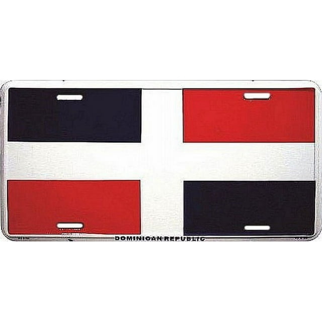 Dominican Republic Flag License Plate - Walmart.com