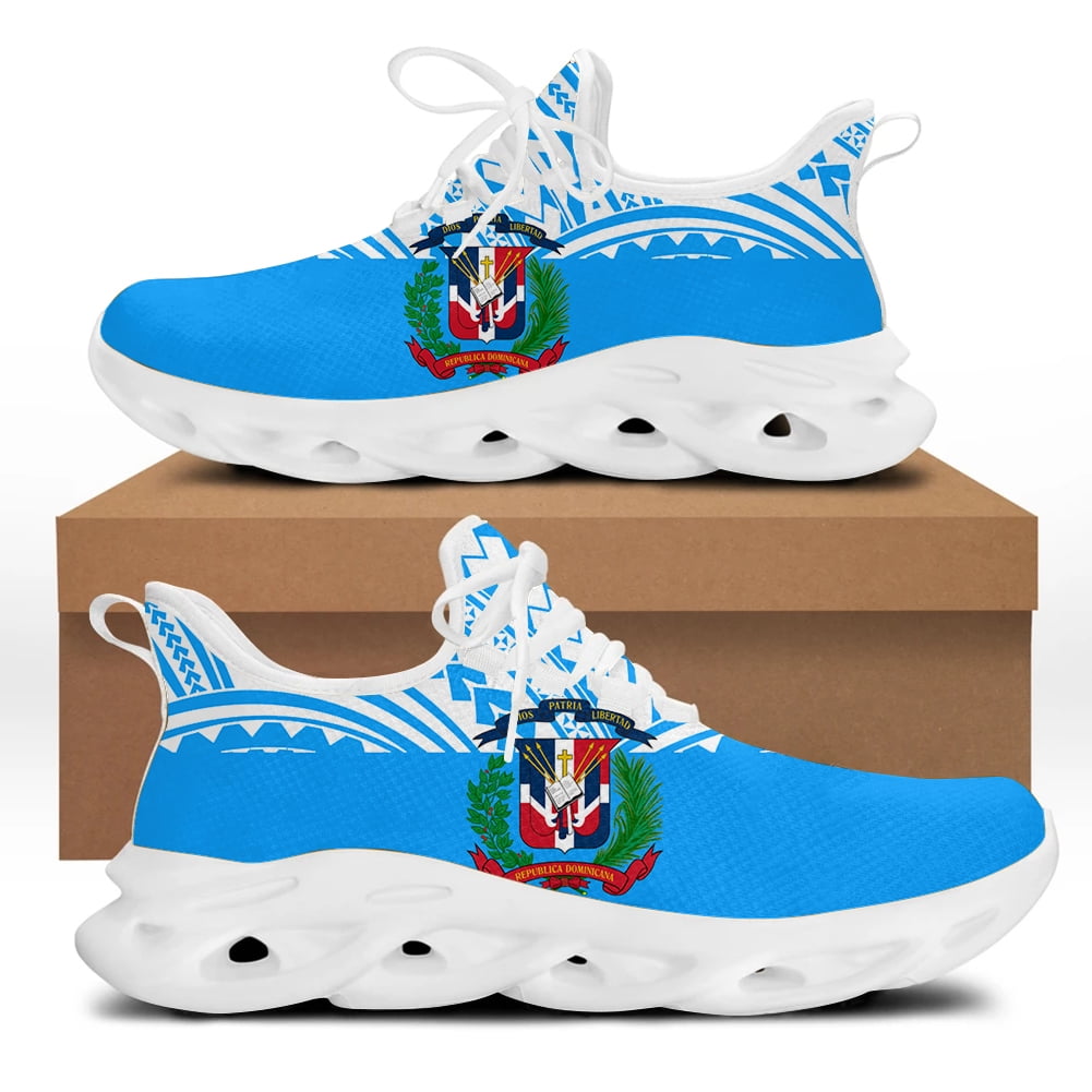 Dominican Republic Flag Print Ladies Vulcanized Shoes Fall Winter Lace ...
