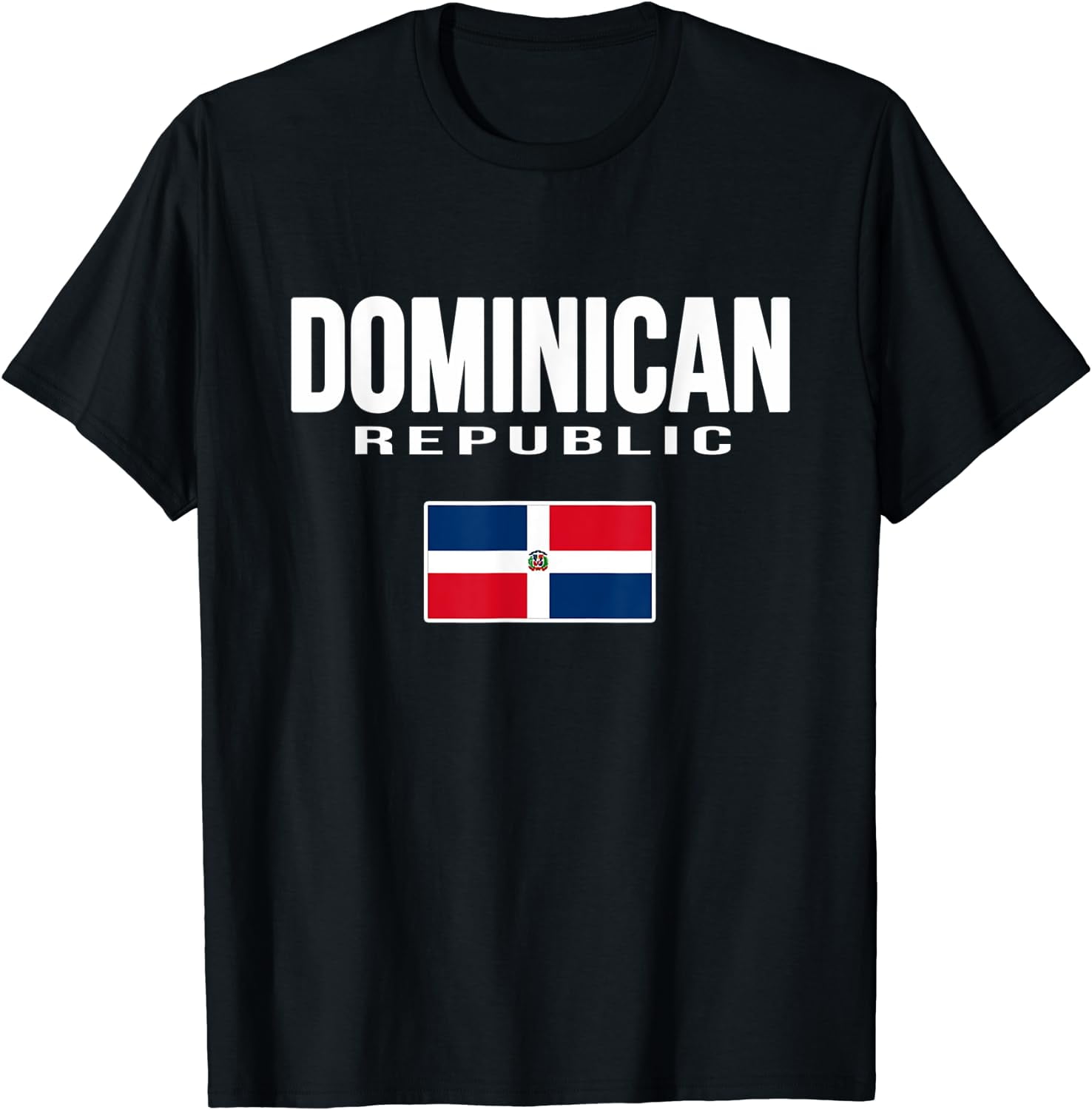 Dominican Republic Flag Republica Dominicana Souvenir T-Shirt Black ...