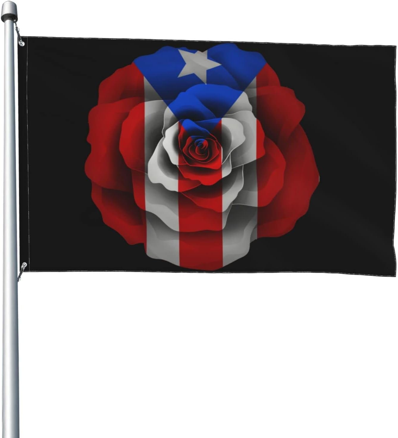 Dominican Republic Flag Rose Flags 4x6 Ft Banner Patio Lawn & Garden ...