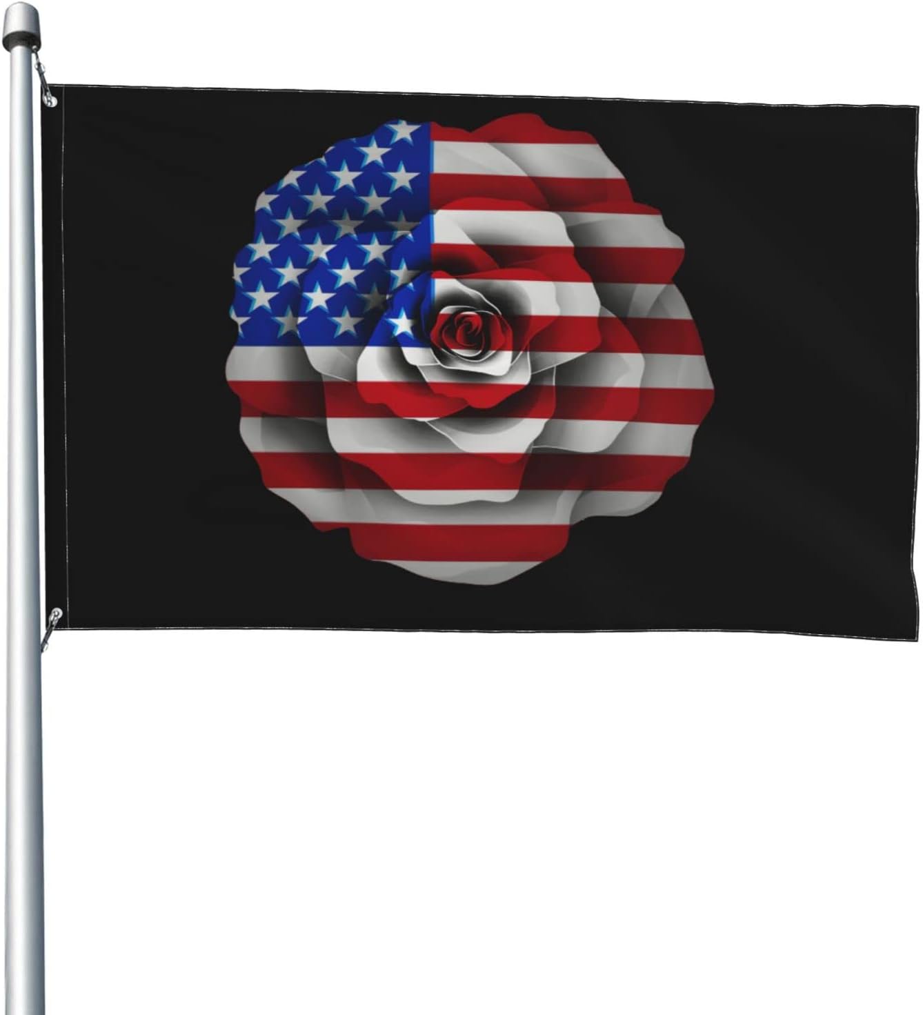 Dominican Republic Flag Rose Flags 4x6 Ft Banner Patio Lawn & Garden ...