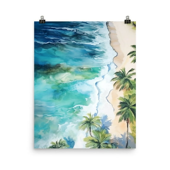 Dominican Republic Print, Caribbean Coastal Art, Tropical Island Print ...