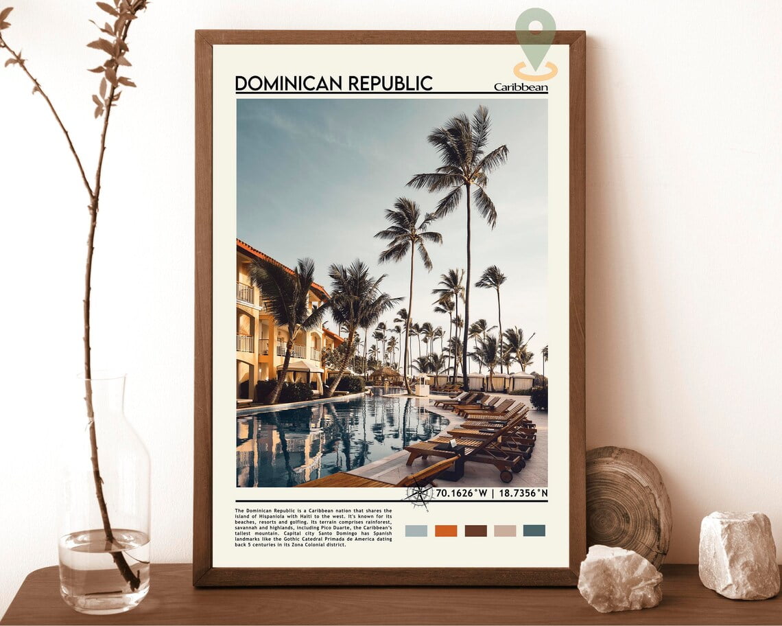 Dominican Republic Print, Dominican Republic Art, Dominican Republic ...