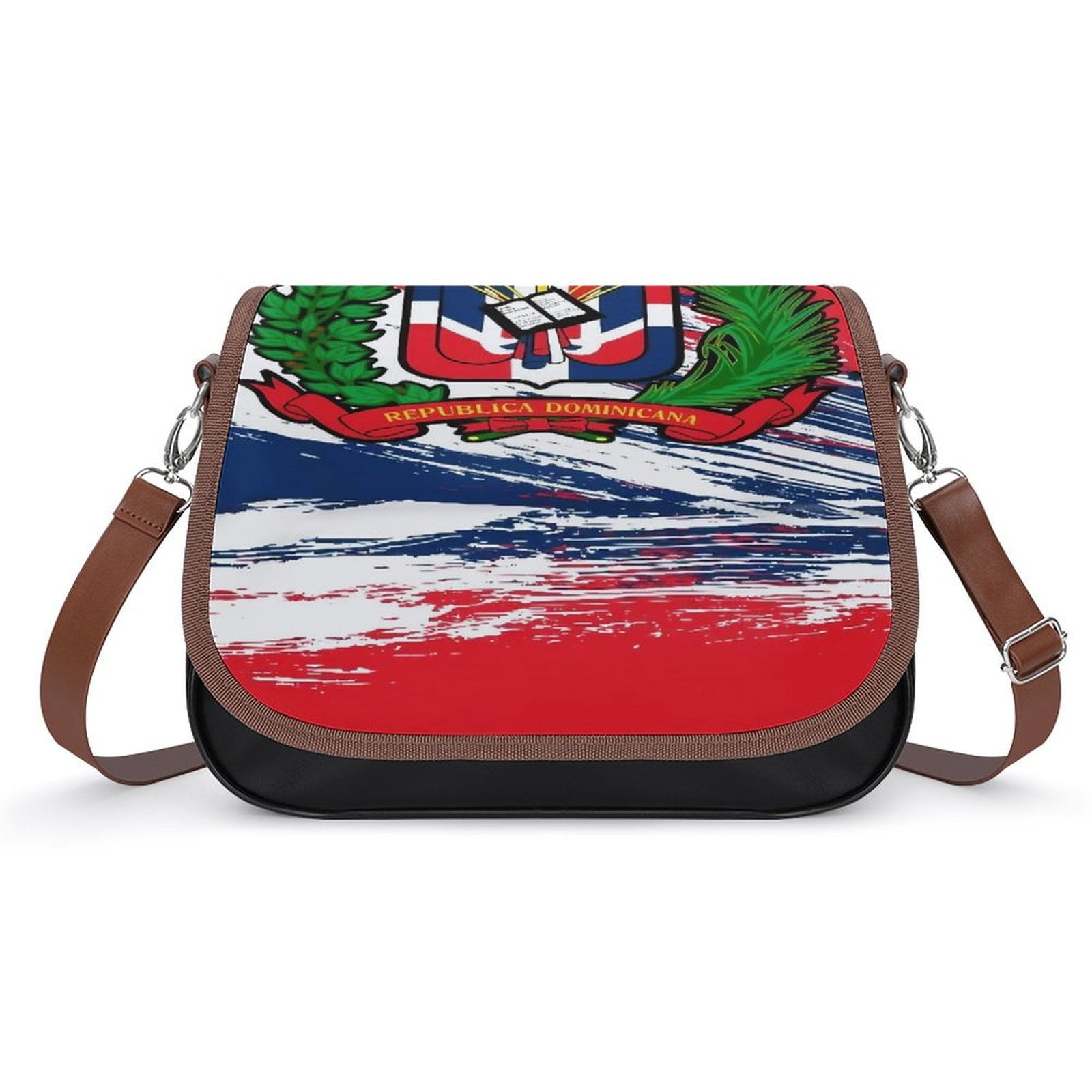 Dominican Republic Printed Shoulder Crossbody Bag Women Leather Hobo ...