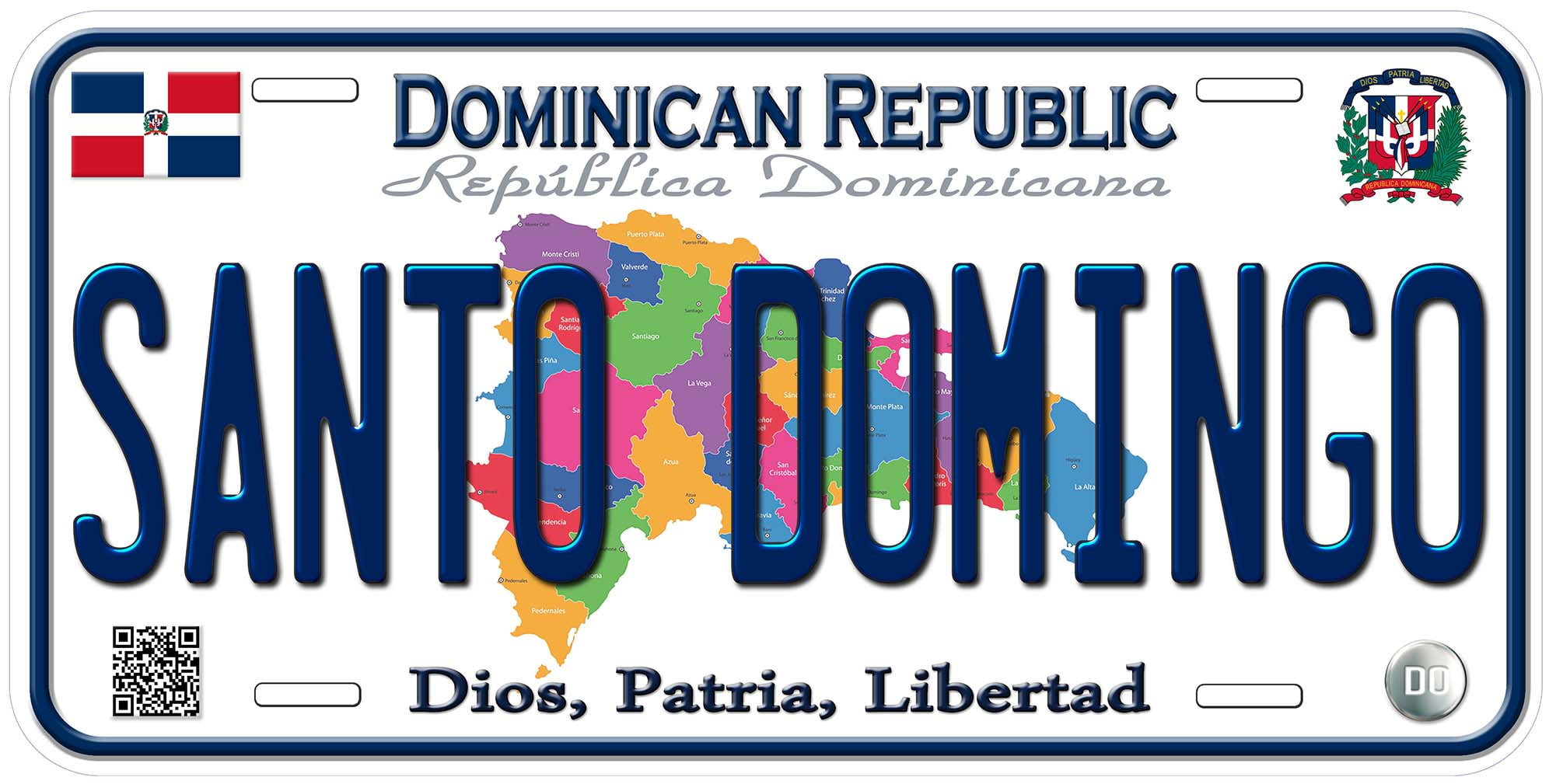 Dominican Republic Santo Domingo Custom Caribbean Novelty Car License ...