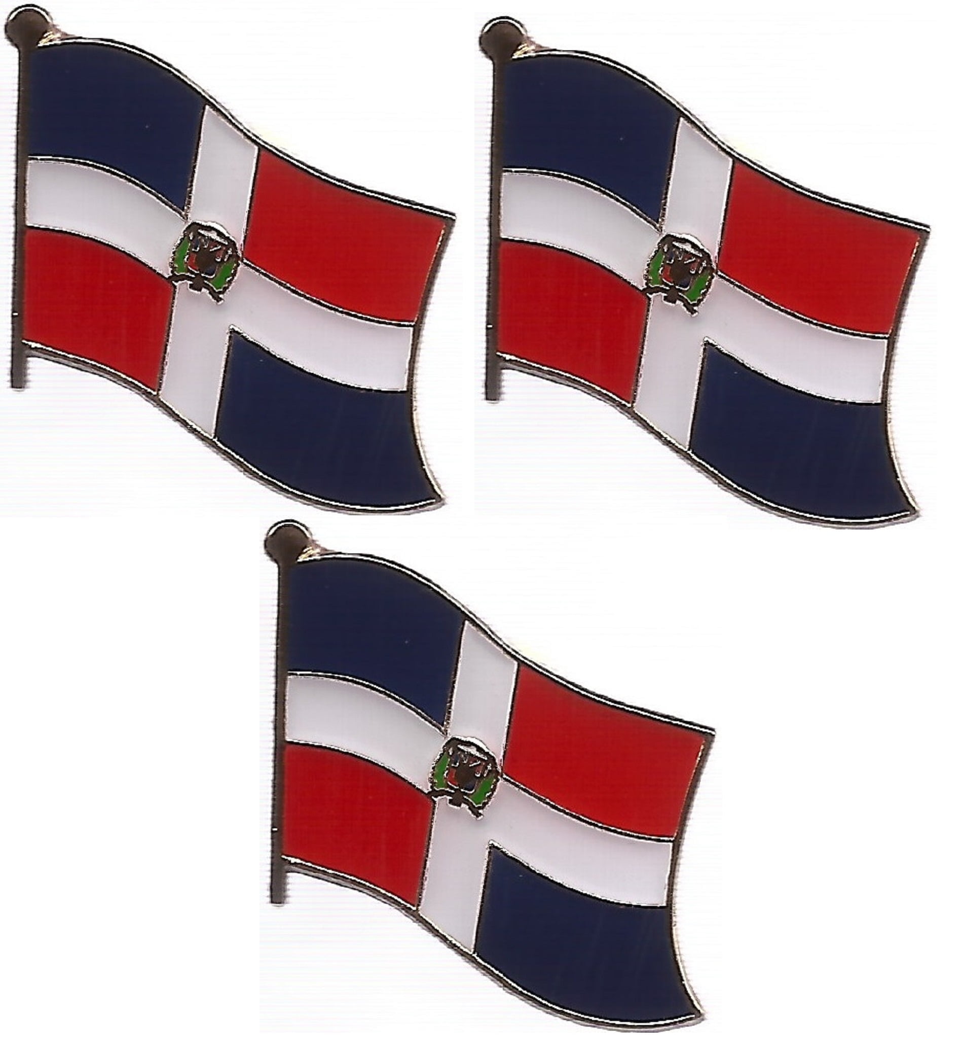 Dominican Republic Single Flag Lapel Pins, Pack of 3 - Walmart.com