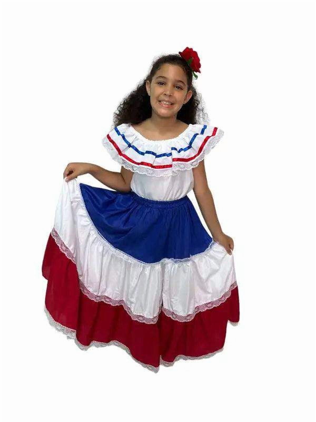 Dominican Republic Traditional Girls Fiesta Dress - Walmart.com