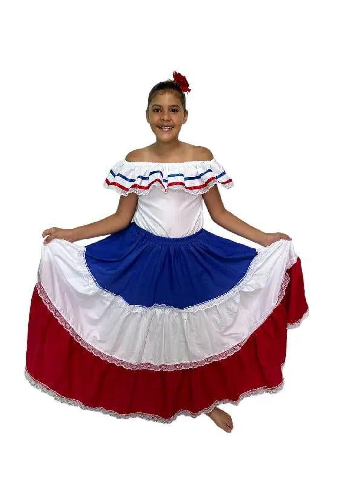 Dominican Republic Traditional Girls Fiesta Dress - Walmart.com