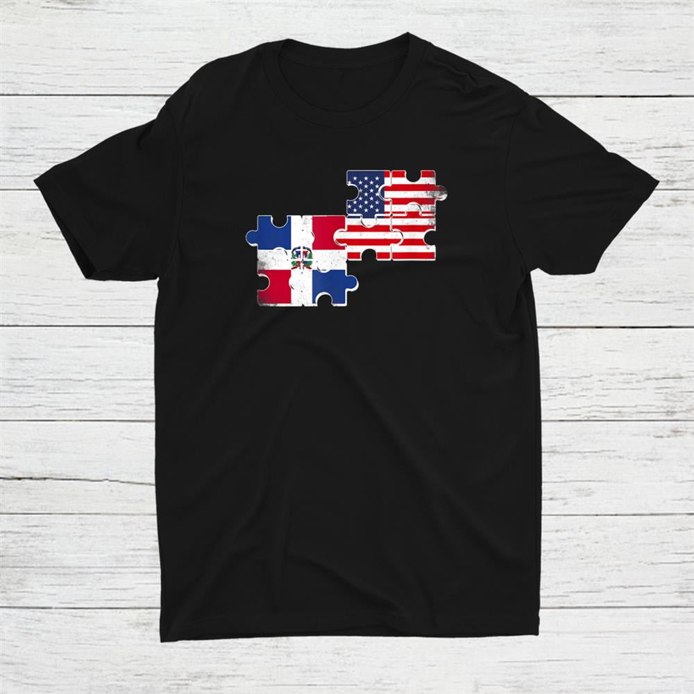 Dominican Republic Usa Roots Dominican American Flag Shirt Gift Black ...