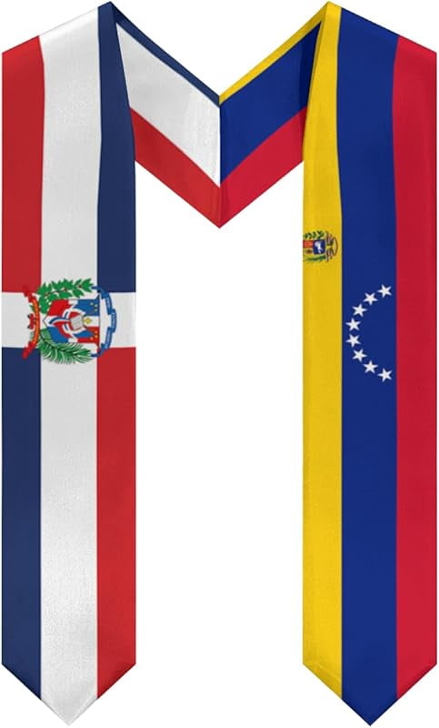 Dominican Republic Venezuela Flag Graduation Stole Flag Graduation Sash ...