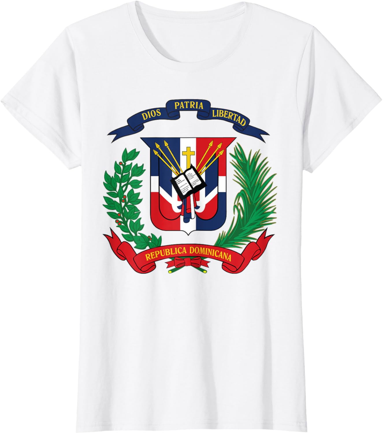 Dominican Republic flag National Emblem Republica Dominicana T-Shirt ...