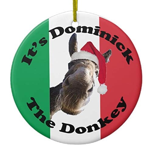 Dominick The Donkey Ornament 2D FLAT Ceramic Ornament, Anniversary Gift ...