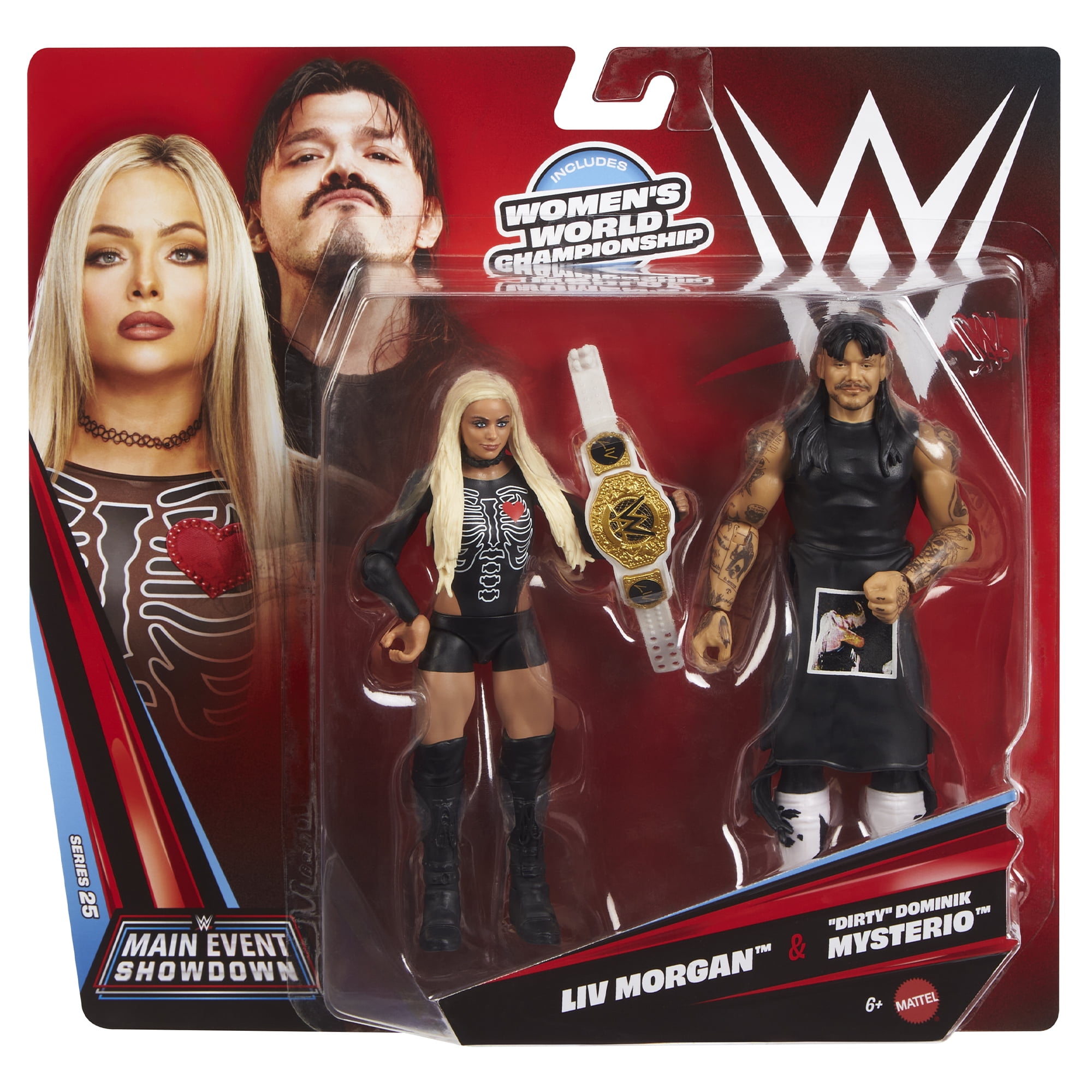 Dominik Mysterio & Liv Morgan - WWE Main Event 2-Packs 25 Mattel WWE ...