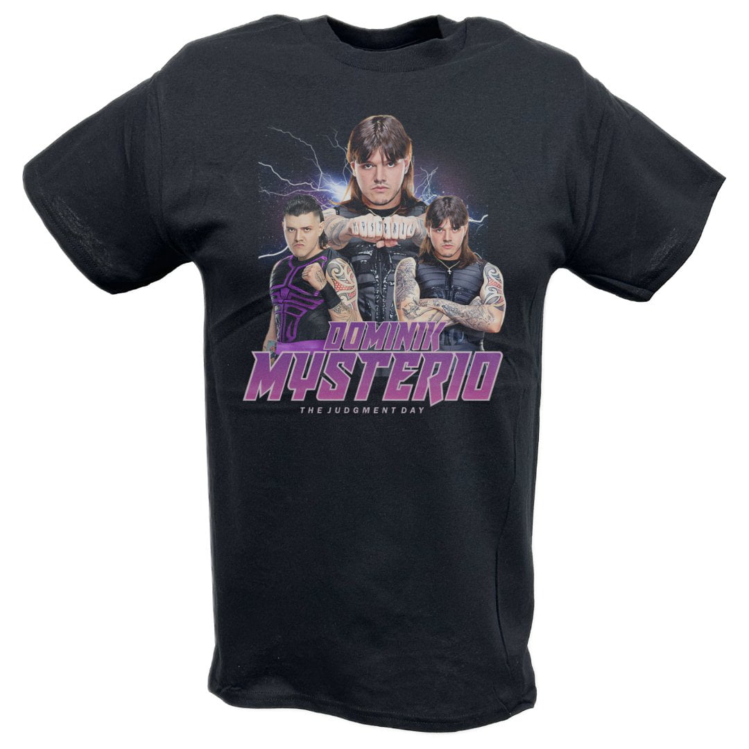 Dominik Mysterio Three Pose Black T-shirt - Walmart.com