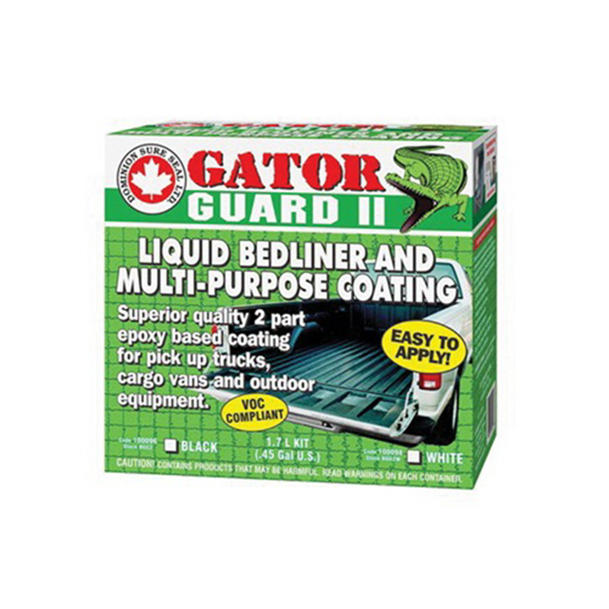 Dominion Sure Seal Gator Guard II BGG2W 2-Part Epoxy Liquid Bedliner, 0 ...