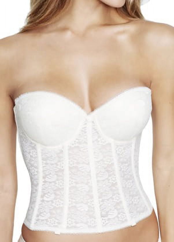 Dominique Women's Hannah Strapless Push Up Longline Bra (32A-38C) #7759 - Ivory - 32B - Walmart.com
