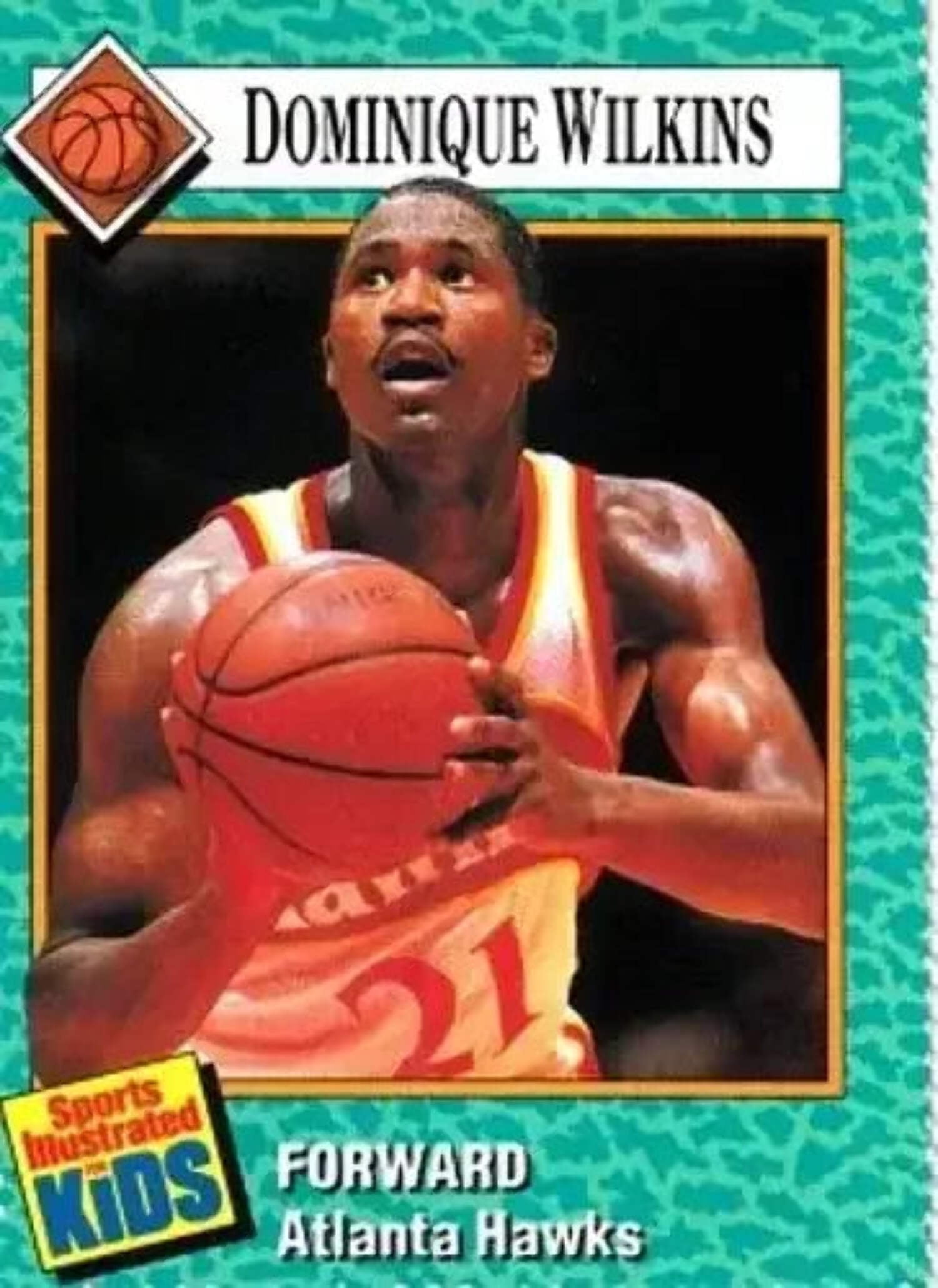 Dominique Wilkins Atlanta Hawks 1989 Sports Illustrated for Kids card ...