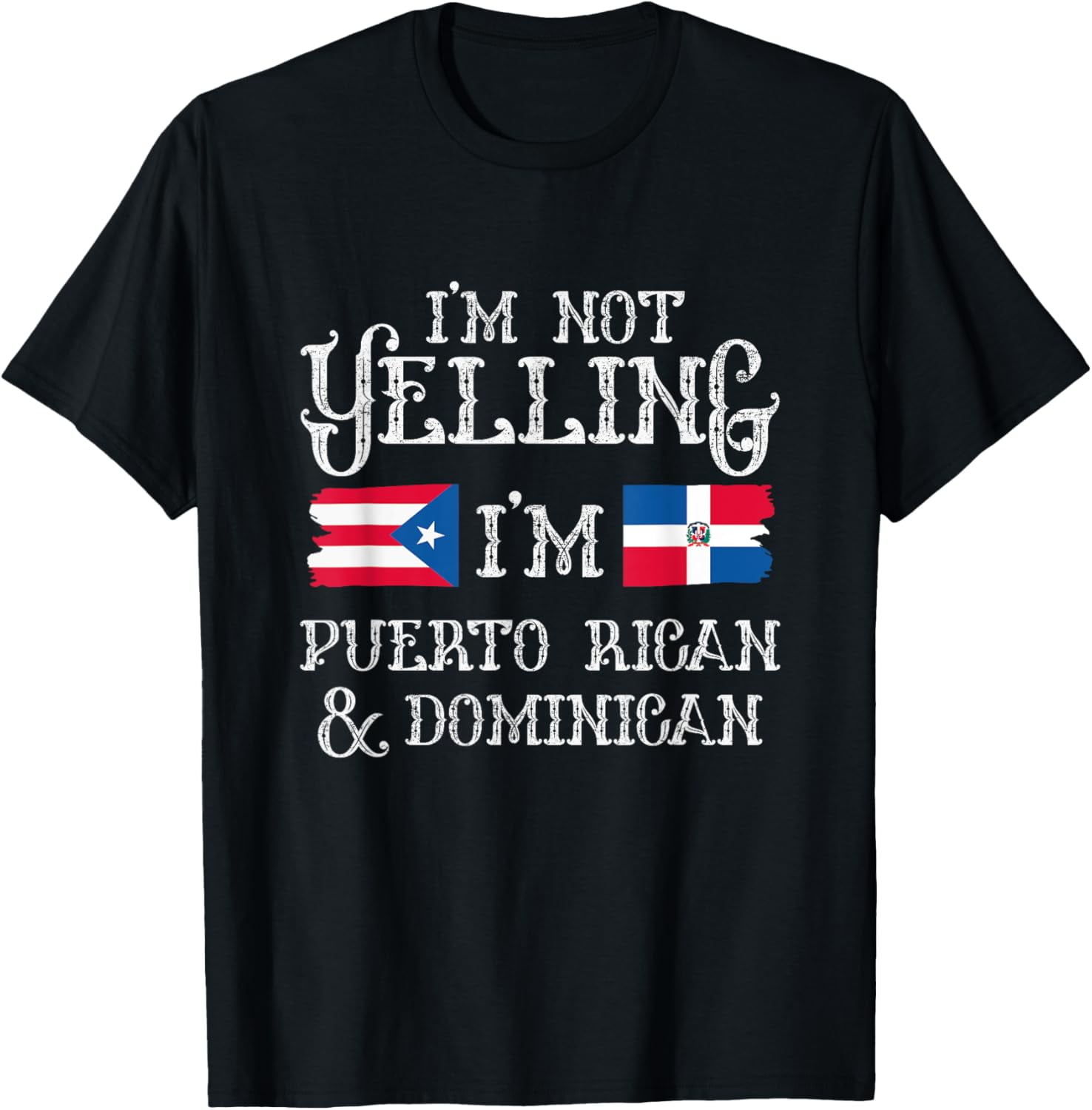 Dominirican Puerto Rico and Republica Dominicana Pride Flag T-Shirt ...
