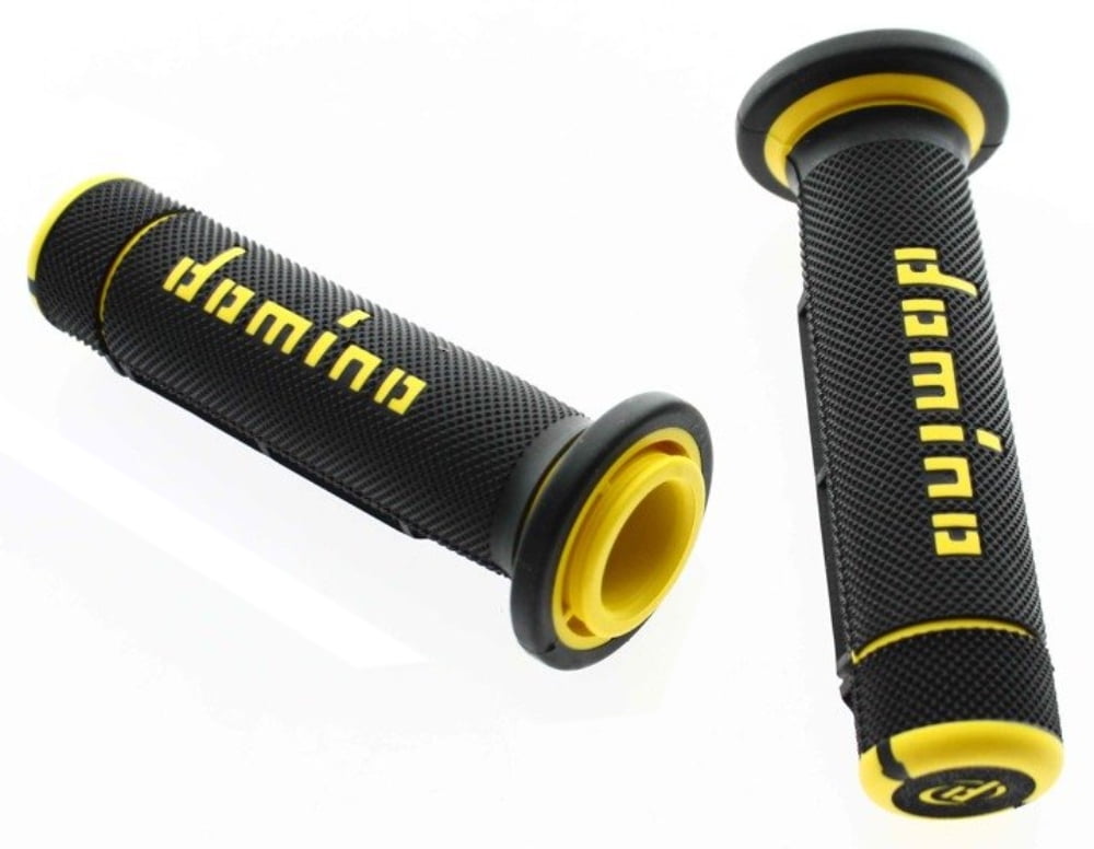 Domino ATV Thumb Throttle Black/Yellow Handlebar Grips (A18041C4740A7-0 ...