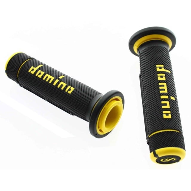 Domino ATV Thumb Throttle Black/Yellow Handlebar Grips (A18041C4740A7-0 ...