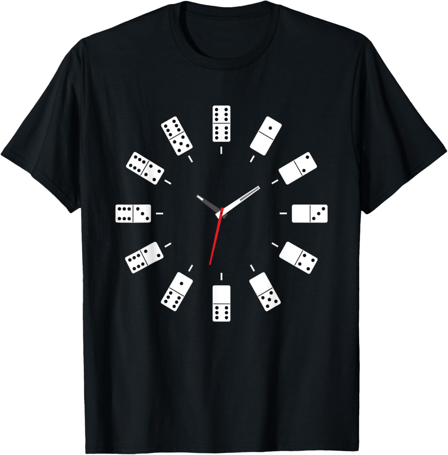 Domino Clock - Domino Player Dominoes Lover Tile Game T-Shirt men and ...