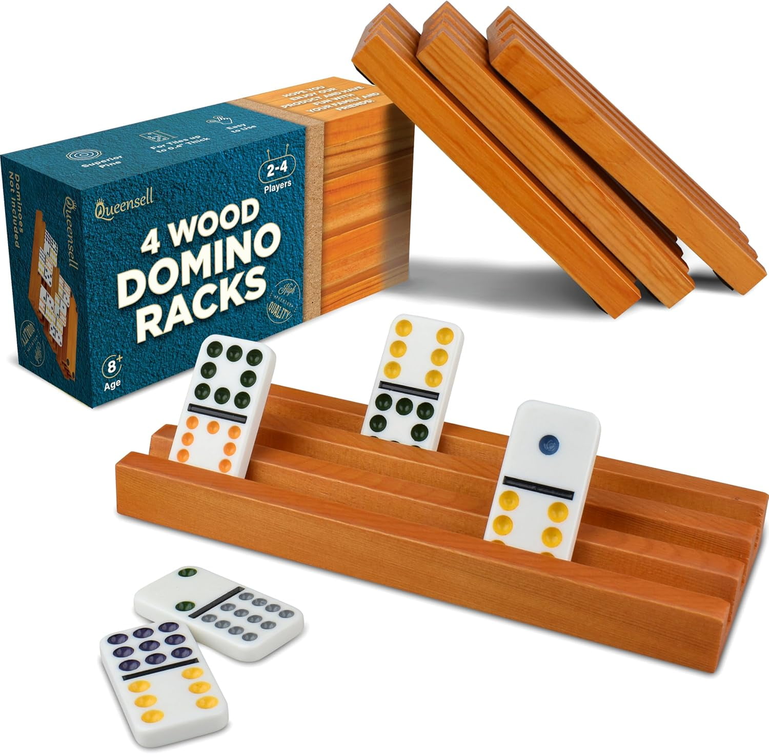 Domino Holders for Mexican Train - Domino Trays Set of 4 - Mexican ...