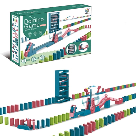 Domino Marble Themed Building Blocks Game Set - 120 Pieces for Kids ...