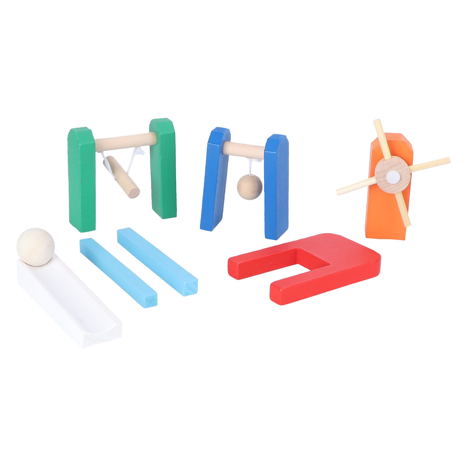 1 Set Wooden Domino Blocks Building Toy Funny Dominoes Games ...