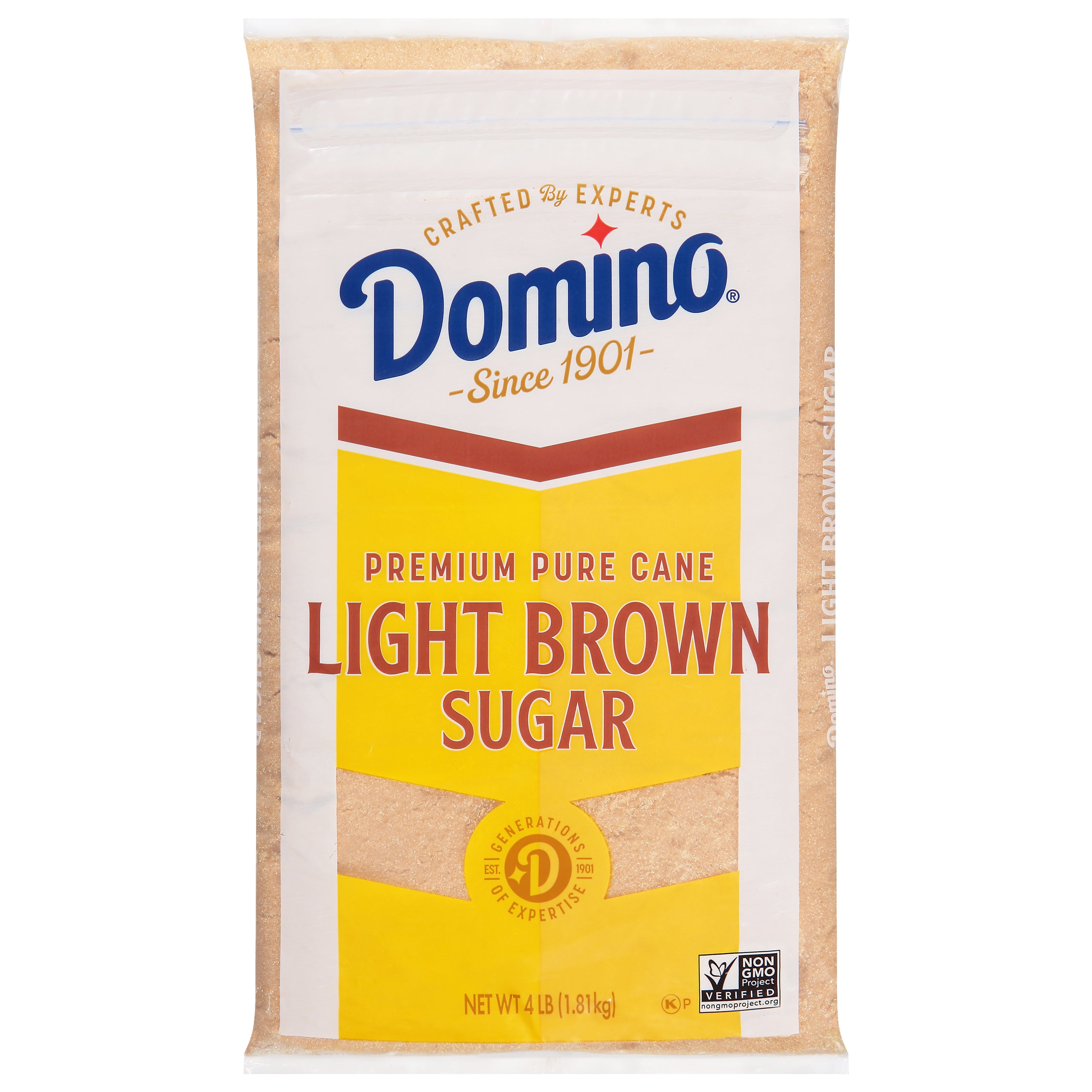 Domino Premium Pure Cane Light Brown Sugar, 4 lb - Buttery Caramel ...