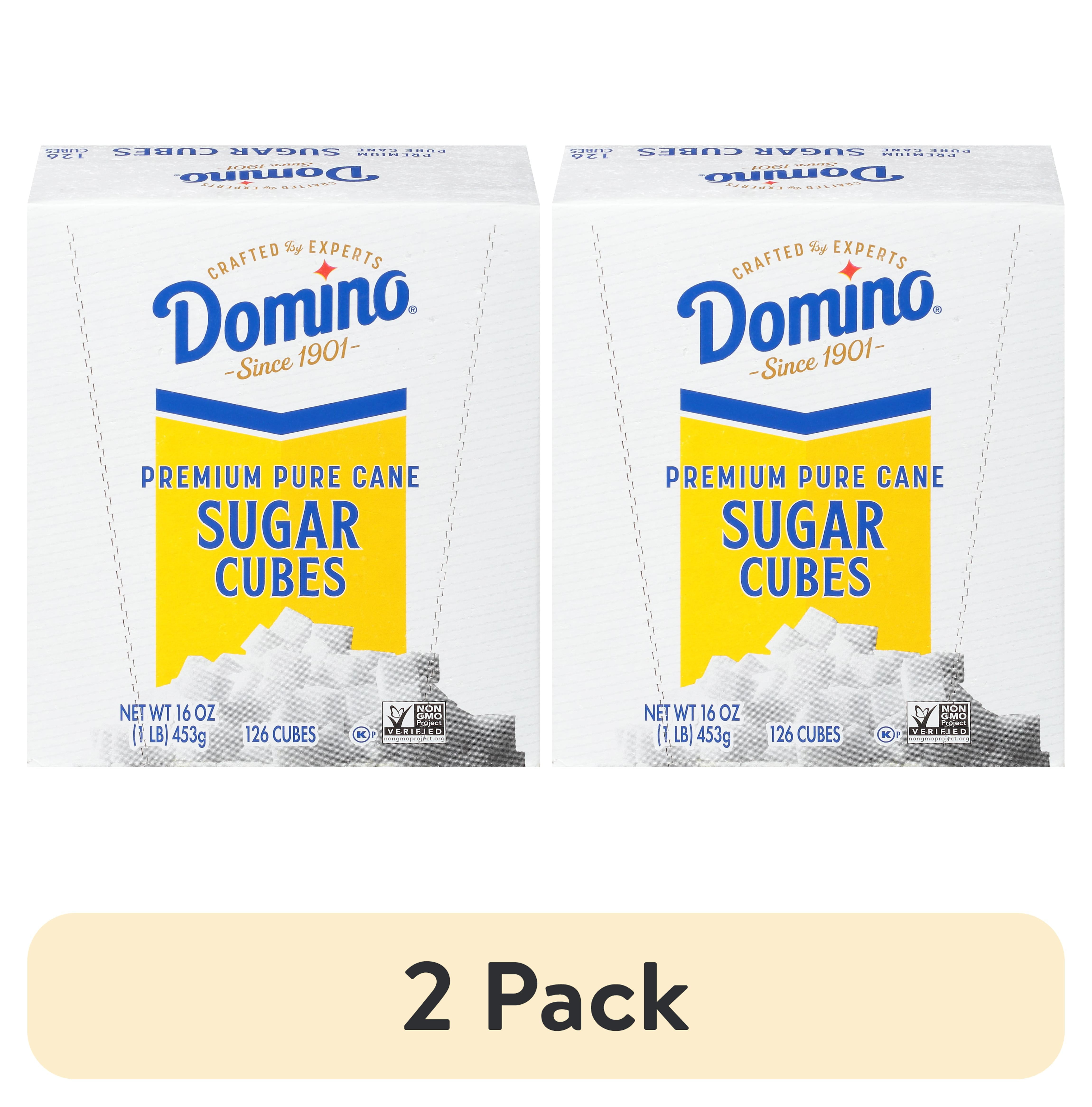 (2 pack) Domino Premium Pure Cane Sugar Cubes, 126 Cubes, 1 lb ...
