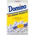 Domino Premium Natural Pure Cane Sugar Packets, 100 Count, 1/8 oz ...