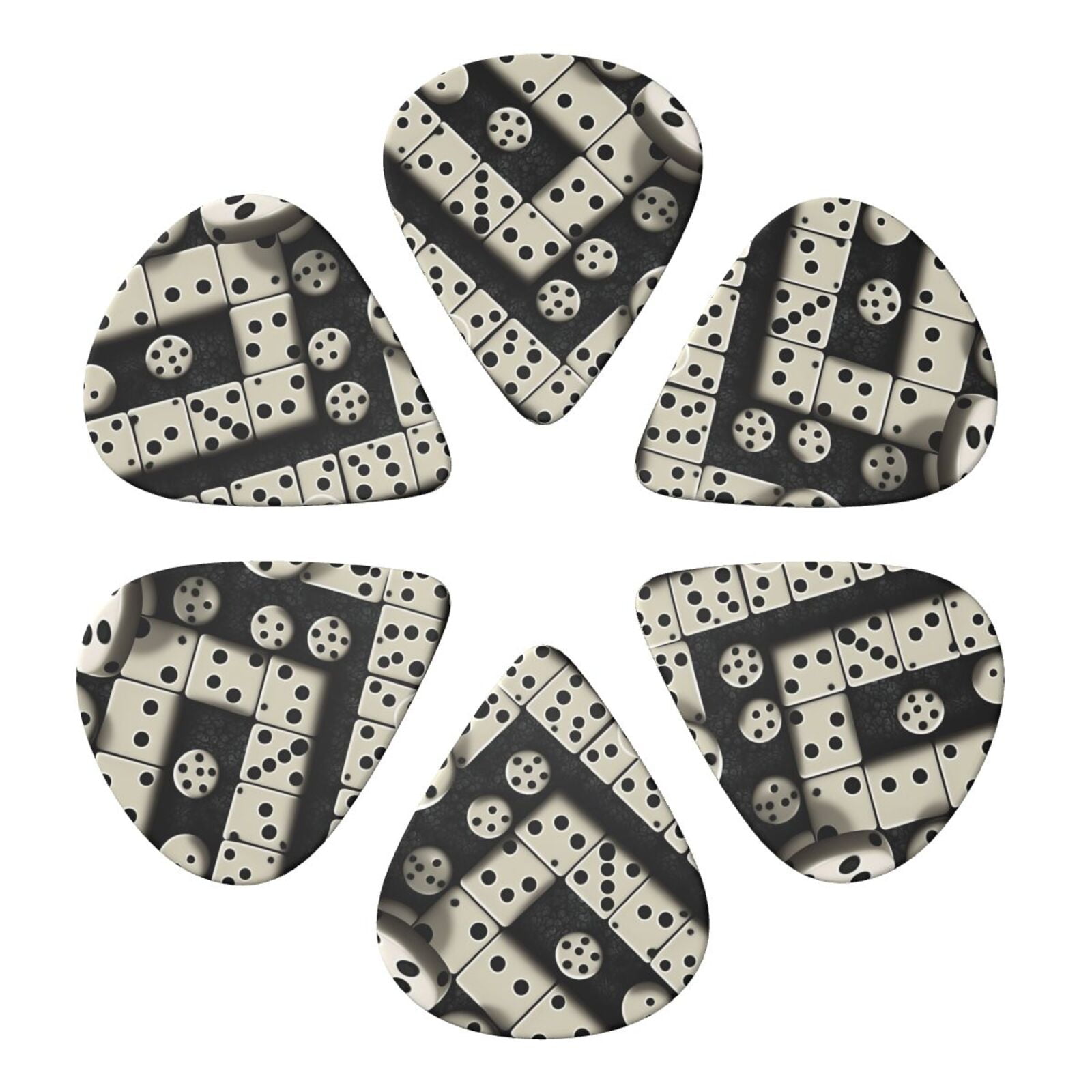 Domino Stones Dominoes Dice Game Guitar Pick 6 Pack for Bass Acoustic ...