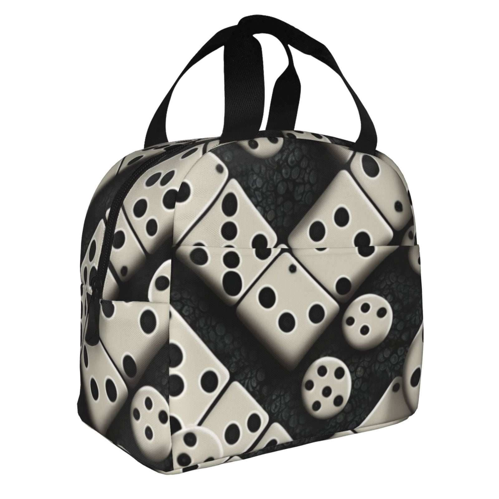 Domino Stones Dominoes Dice Game Reusable Lunch Bag Insulated Meal Tote ...