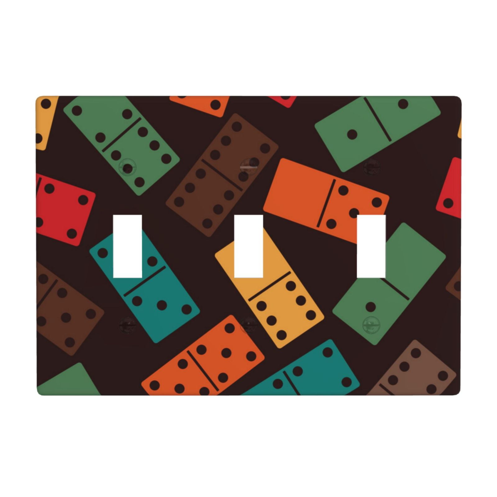 Domino Stones Dominoes Game Dice 3 Gang Light Switch Cover Decorative ...